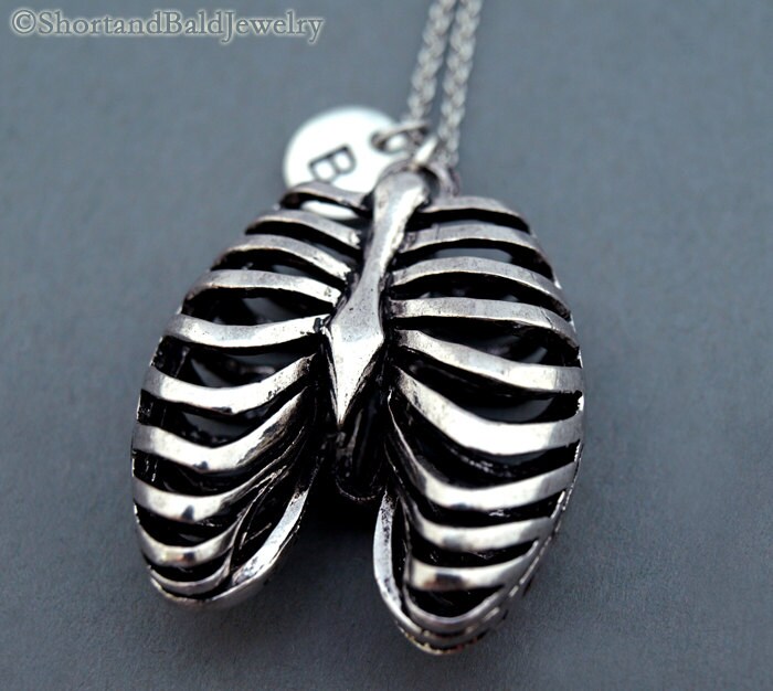 Rib Cage Necklace Rib Cage Charm Anatomy Charm Anatomy - Etsy