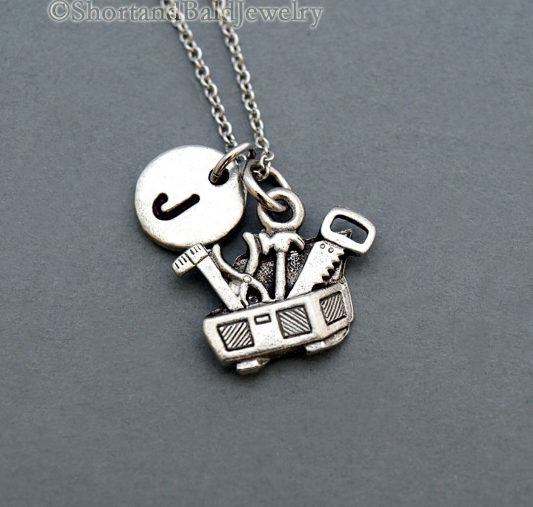 Toolbox Necklace Tool Charm Tool Box Antique Silver - Etsy
