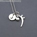 Bass Clef Necklace, Silver Bass Clef Charm Necklace, Base Clef, Music ...