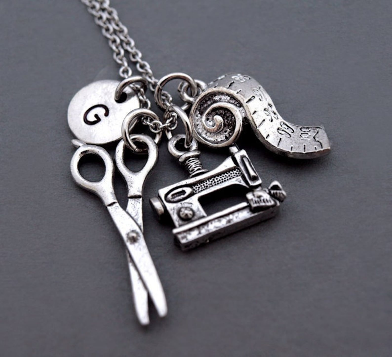 Sewing Machine Necklace, Sewing Charm, Vintage Sewing Machine ...