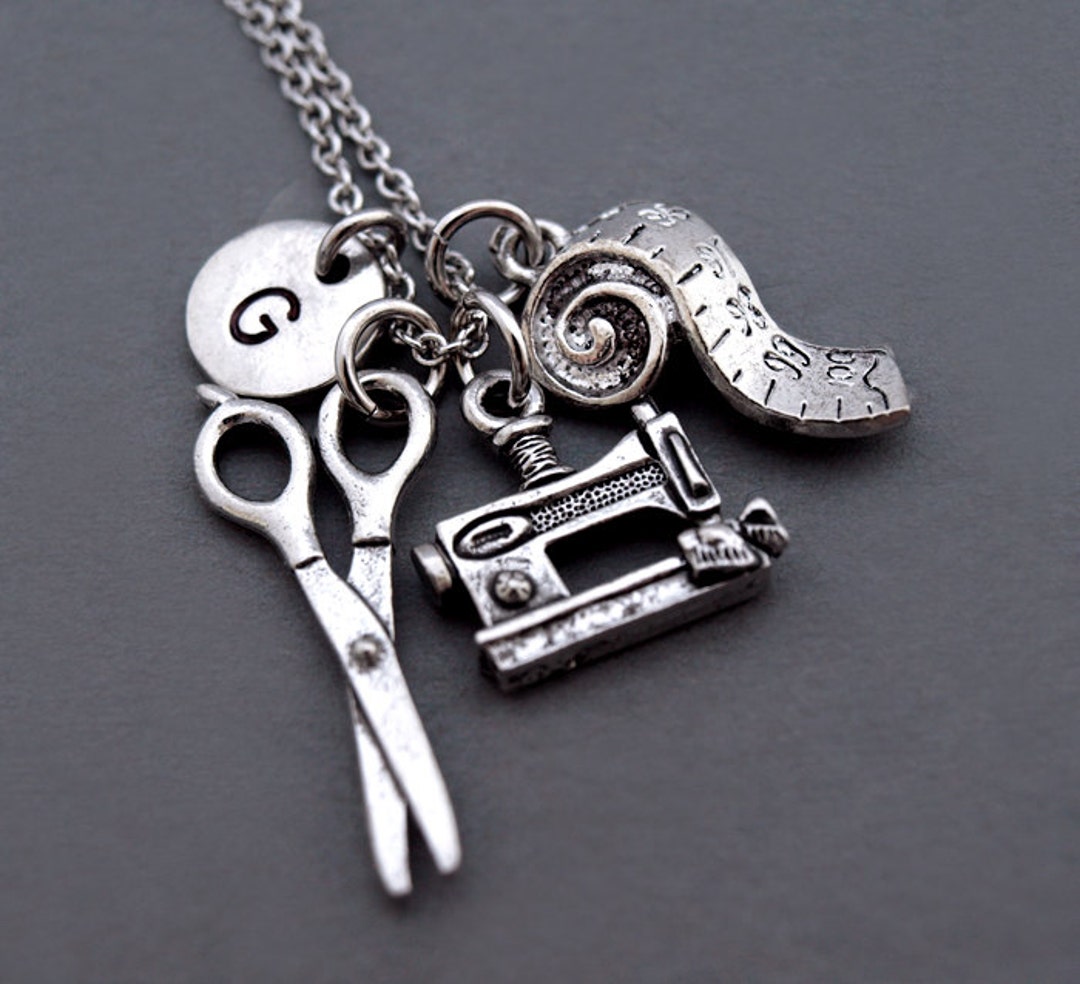 Sewing Machine Necklace, Sewing Charm, Vintage Sewing Machine ...