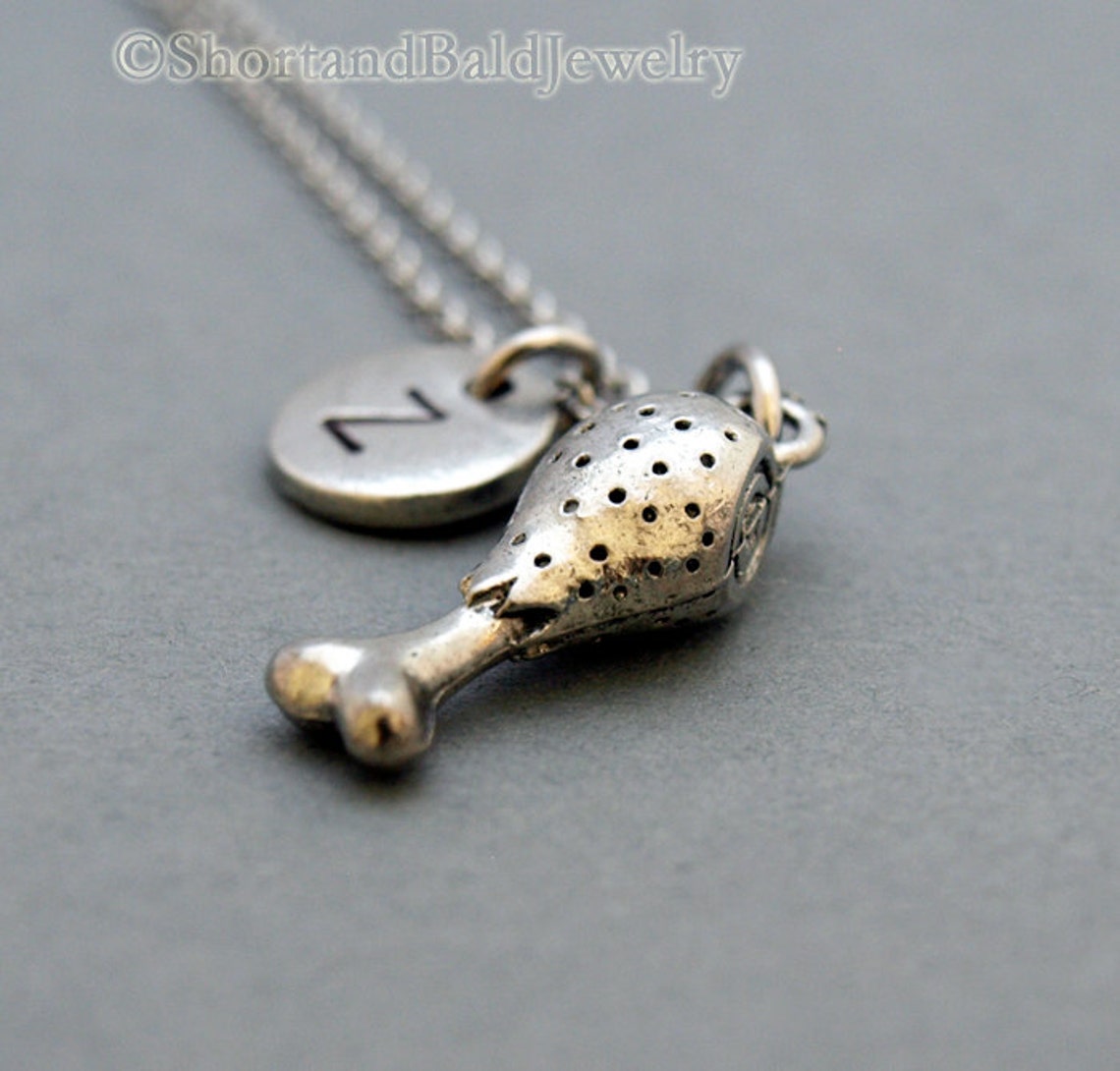 Turkey Leg Necklace, Chicken Leg Necklace, Food Charm, Turkey Drumstick ...