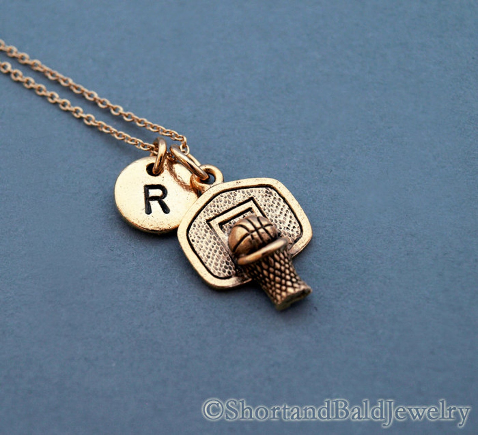Basketball Hoop Necklace, Basketball Net, Backboard, Sports Charm ...