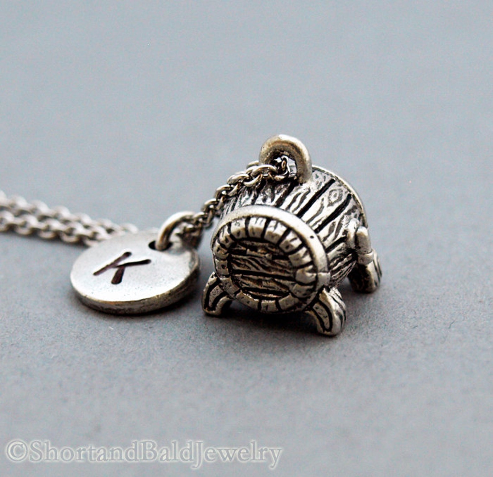 Barrel Charm Necklace, Wine Barrel, Beer Barrel, Cask, Tun, Initial ...