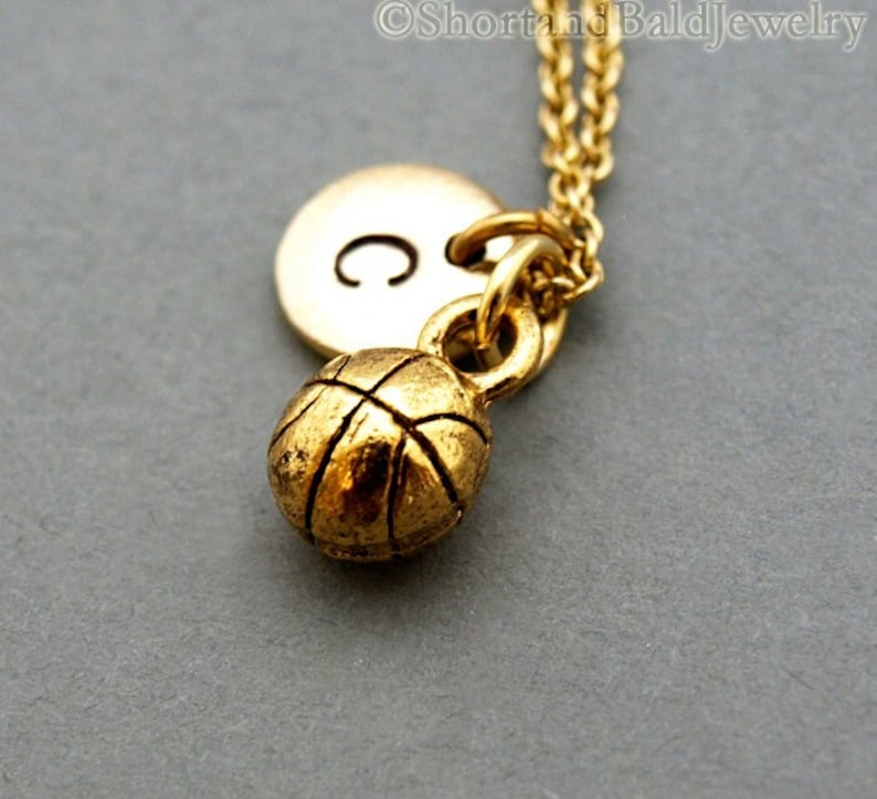 Basketball Necklace, Basketball Ball Charm, Sports Charm Necklace ...
