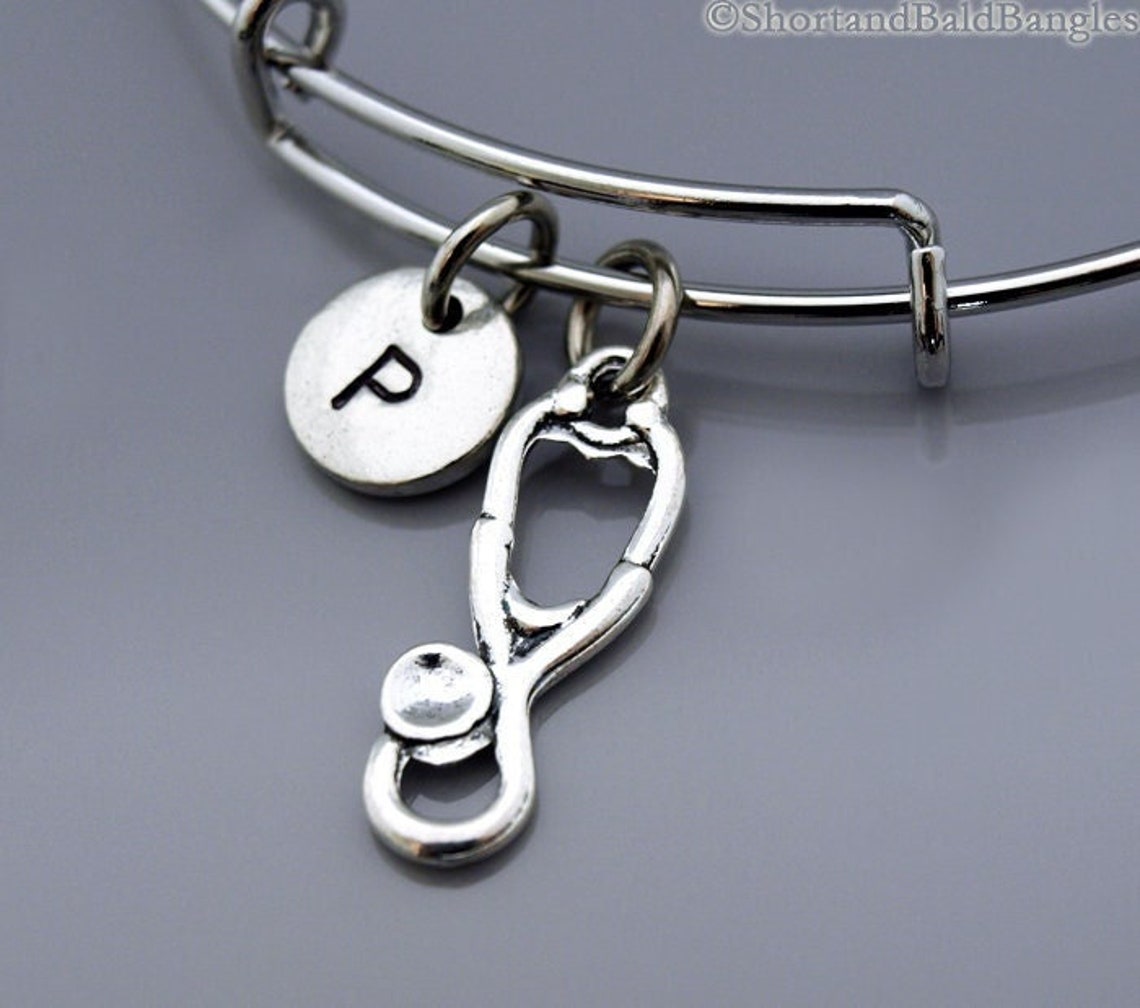 Stethoscope Charm Bangle, Acoustic Stethoscope Bracelet, Medical ...