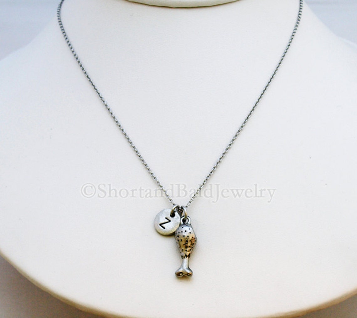 Turkey Leg Necklace, Chicken Leg Necklace, Food Charm, Turkey Drumstick ...