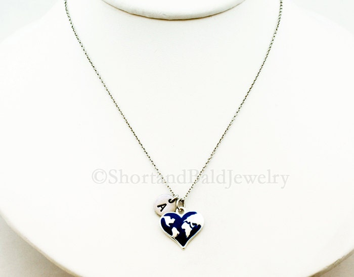 Earth Necklace, Blue Earth, Earth Heart, Globe, Long Distance ...