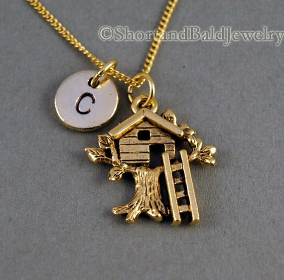 Tree House Necklace Tree House Charm Treehouse Antique | Etsy