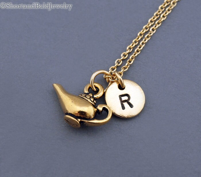 Aladdin's Lamp Charm Necklace Gold Magic Lamp Magic Lamp | Etsy