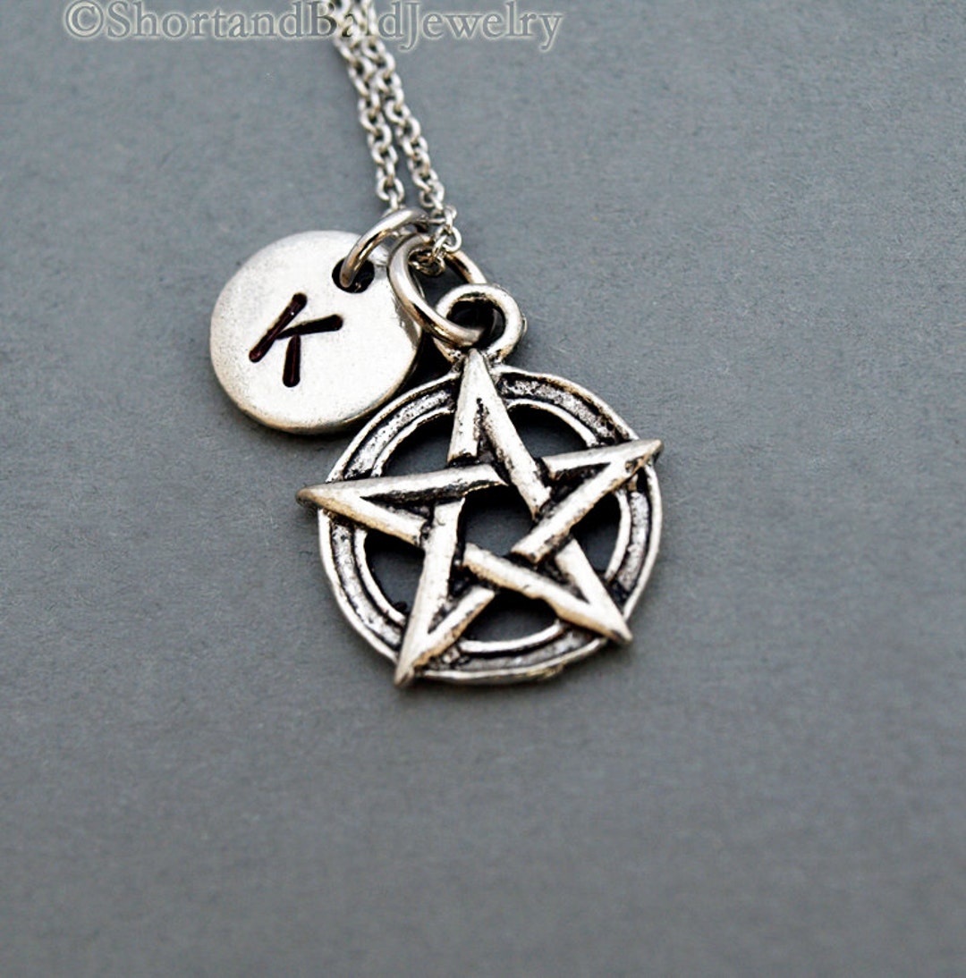 Pentagram Necklace, Pentangle, Star Pentagon, Silver Pentagram ...