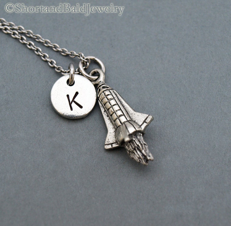 Rocket Necklace Rocket Ship Silver Rocket Necklace Antique - Etsy