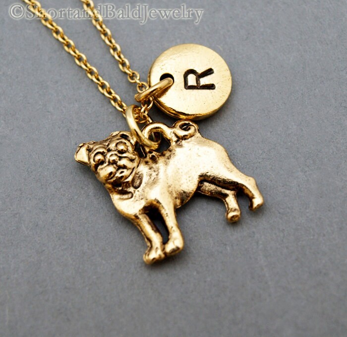 Pug Necklace Pug Charm Necklace Personalized Pug Pug Dog | Etsy