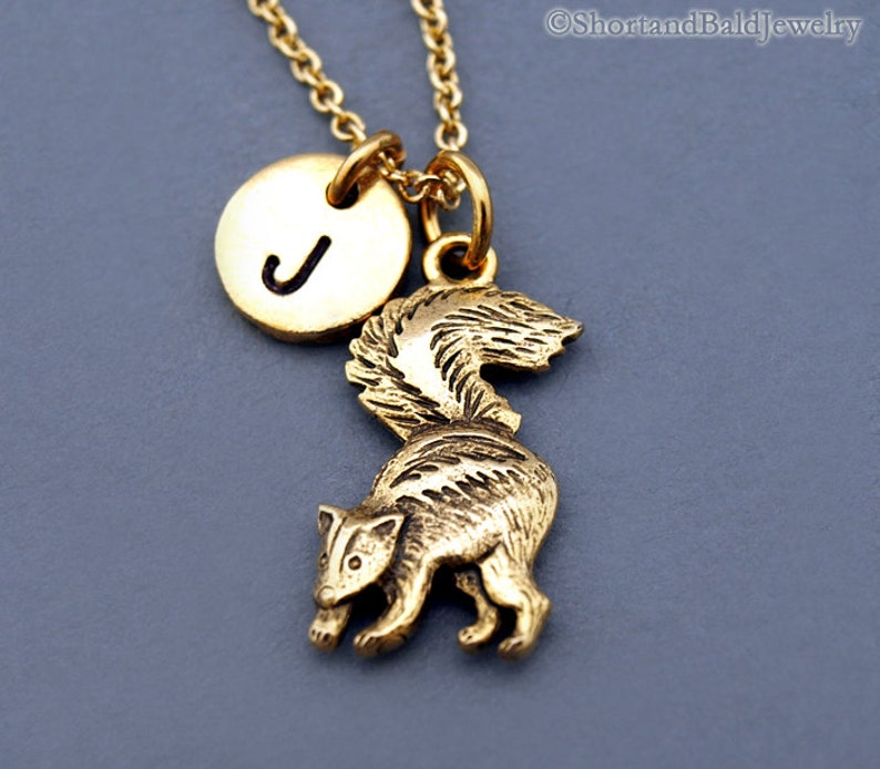 Skunk Necklace Polecats Gold Skunk Charm Necklace Gold - Etsy