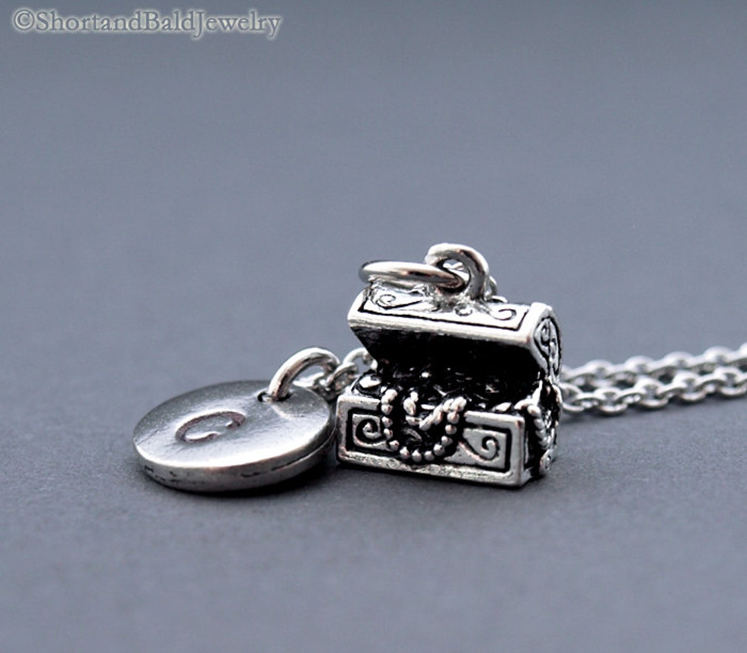 Treasure Chest Necklace, Buried Treasure, Pirate Treasure Necklace ...