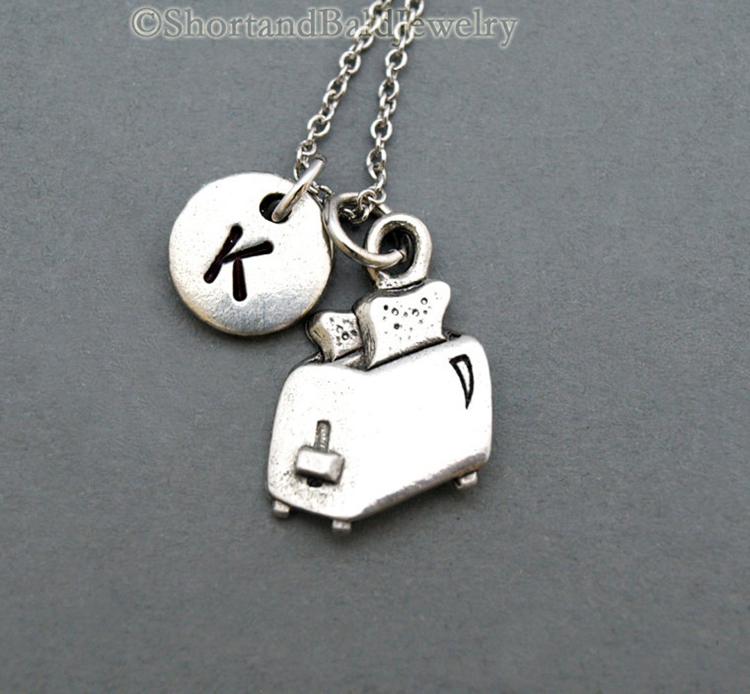 Toaster Necklace, Toasts Charm, Bread Charm, Bread Necklace, Kitchen ...