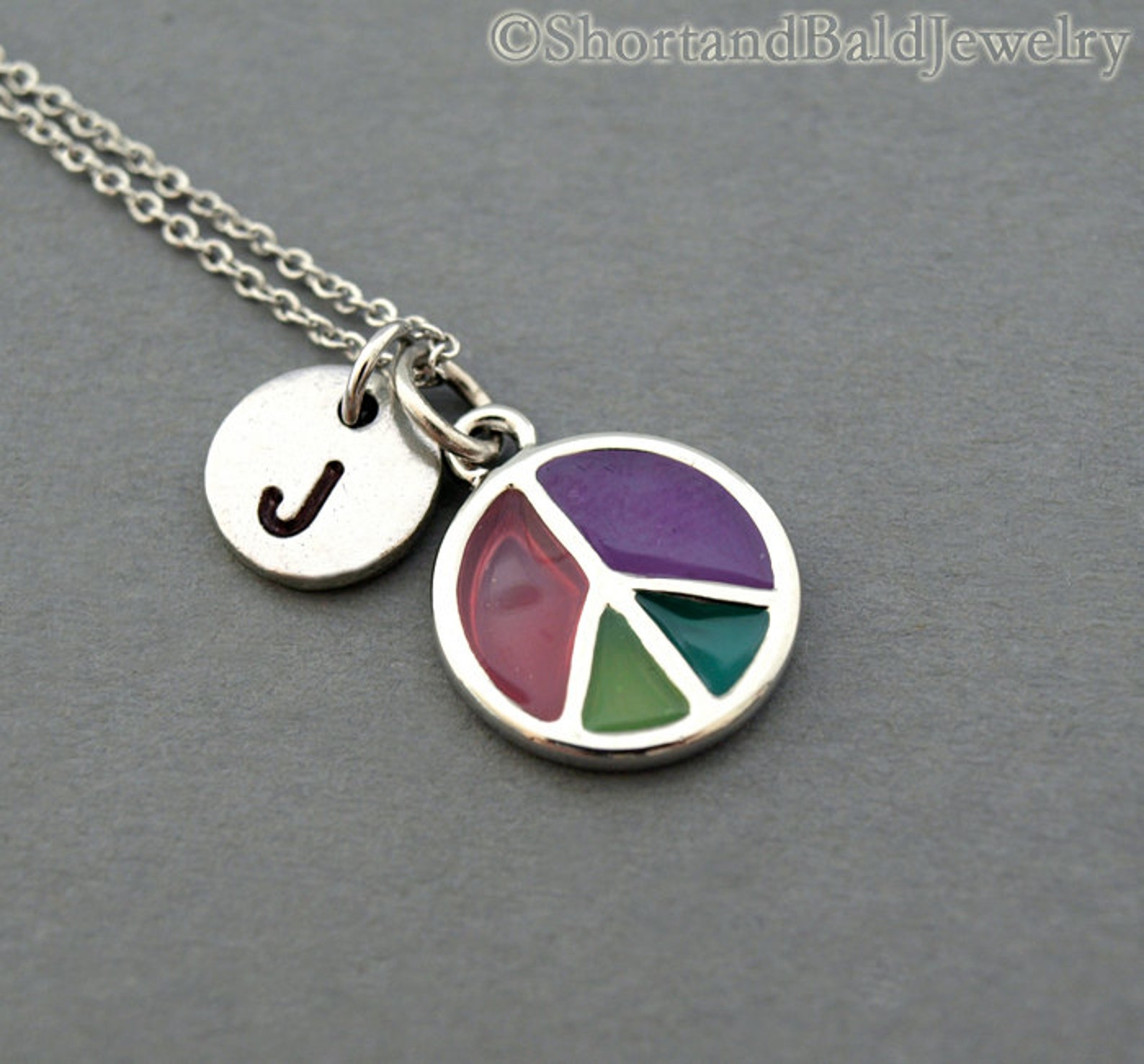 Peace Sign Necklace Multicolor Peace Peace Symbol Necklace - Etsy