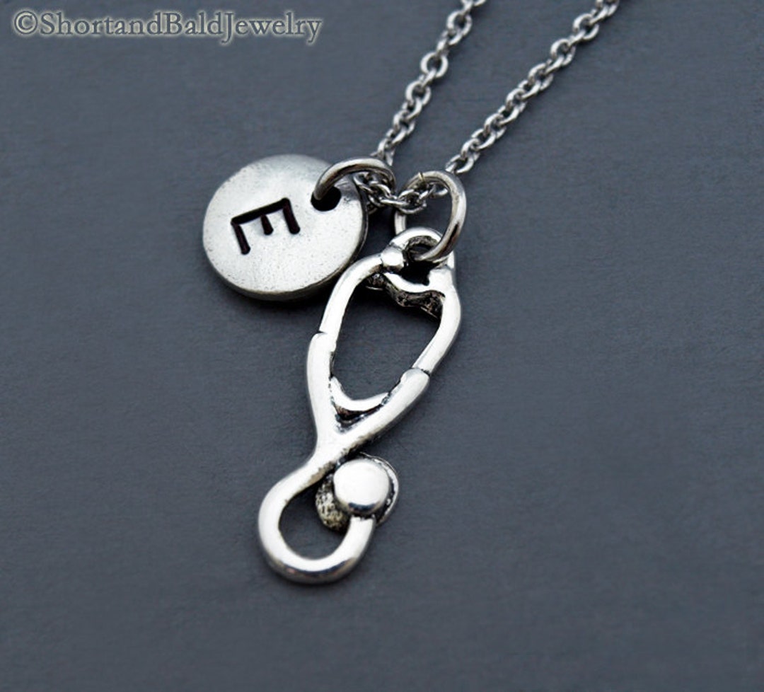 Stethoscope Charm Necklace, Acoustic Stethoscope, Silver Stethoscope ...