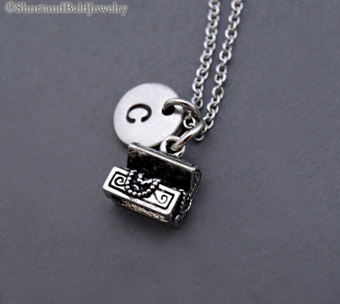 Treasure Chest Necklace, Buried Treasure, Pirate Treasure Necklace ...