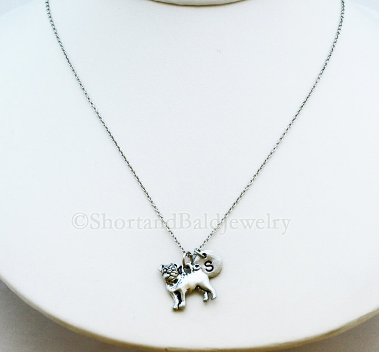 Pug Necklace Pug Charm Necklace Personalized Pug Pug Dog - Etsy