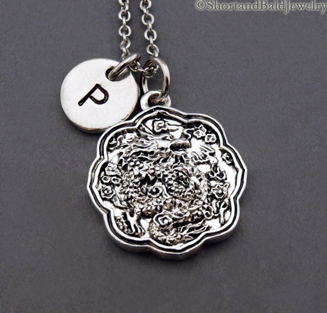 Dragon Charm Necklace, Dragon Medallion, Chinese Dragon, Steampunk ...