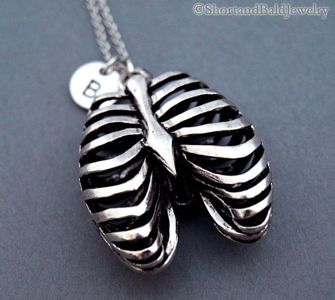 Rib Cage Necklace, Rib Cage Charm, Anatomy Charm, Anatomy Necklace ...