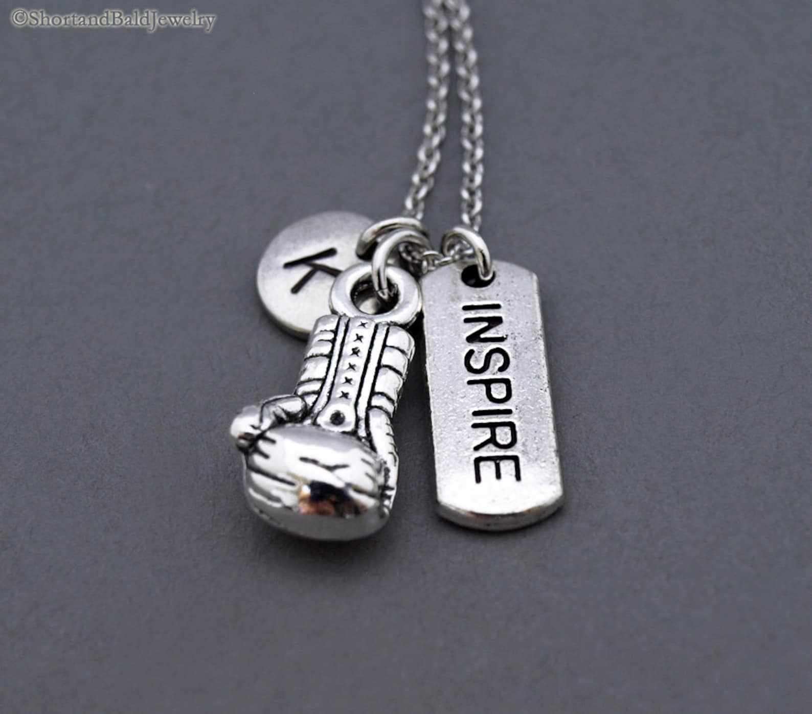 Boxing Glove Charm Necklace Inspire Charm Inspirational - Etsy