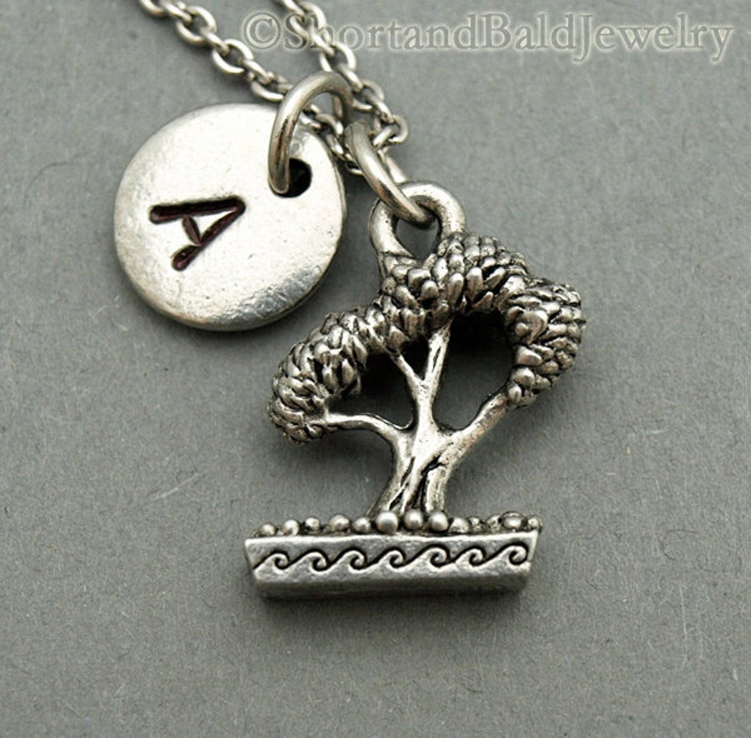Bonsai 3D, Bonsai Tree Necklace, Miniature Trees, Initial Necklace ...