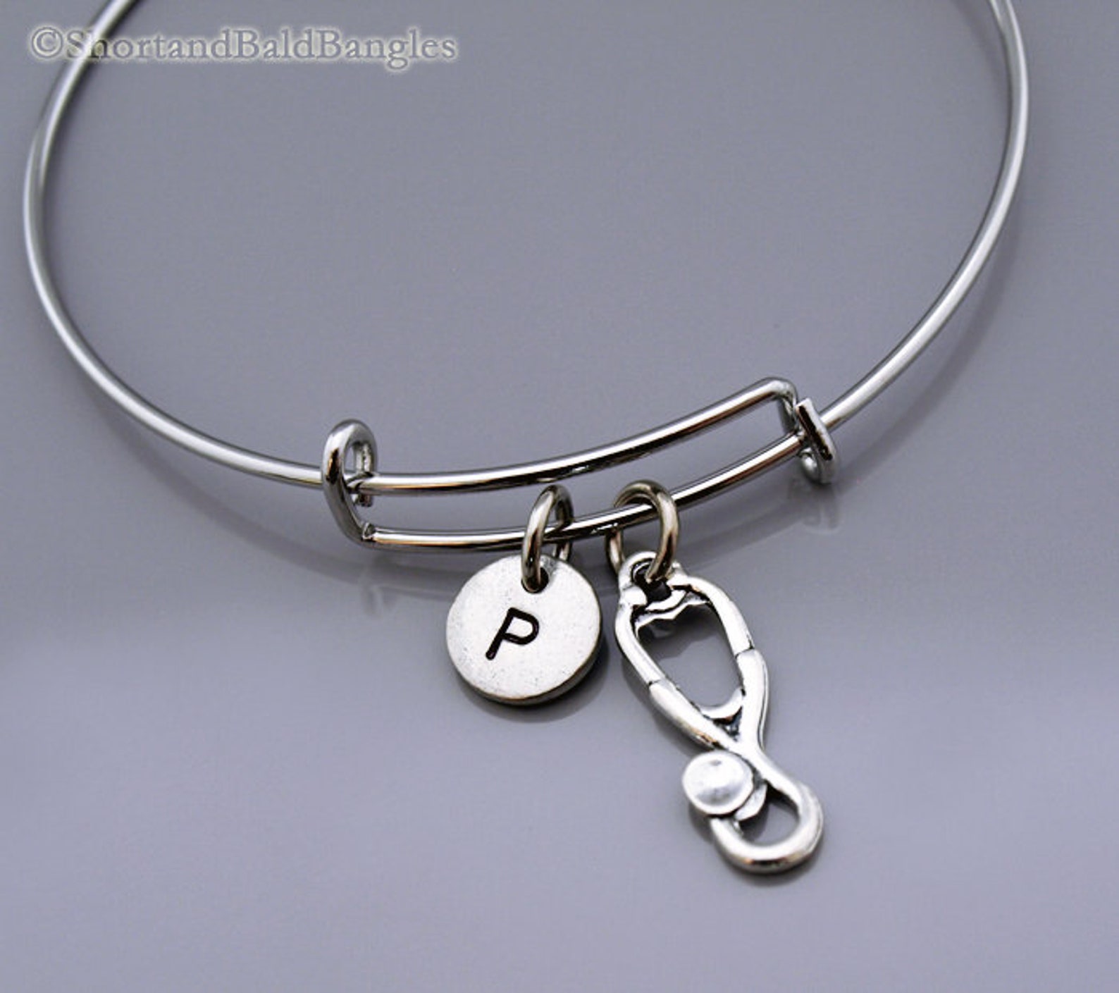 Stethoscope Charm Bangle, Acoustic Stethoscope Bracelet, Medical ...
