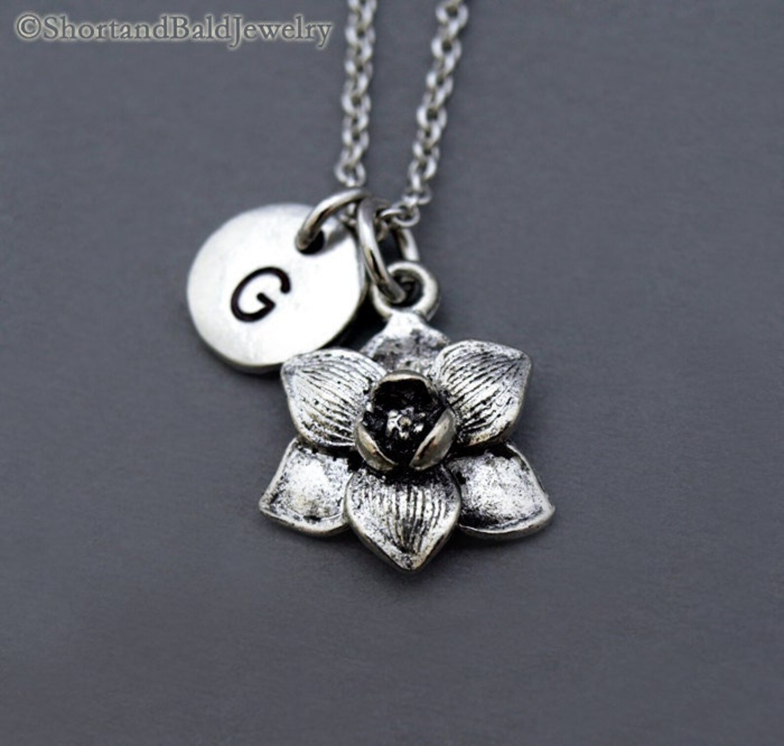 Magnolia Flower Necklace Silver Magnolia Flower Charm Garden - Etsy