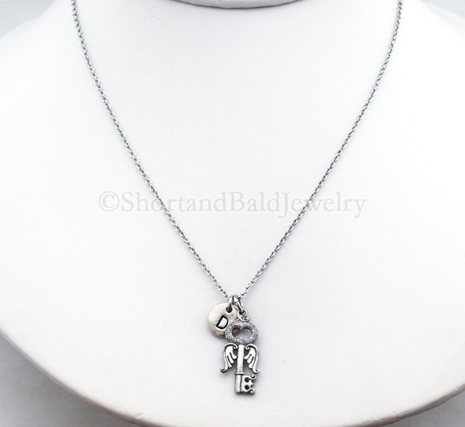 Angel Key Devil Key Necklace Antique Key Charms Two Best | Etsy