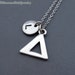 Delta Necklace Silver Delta Delta Symbol Silver Delta Sign - Etsy
