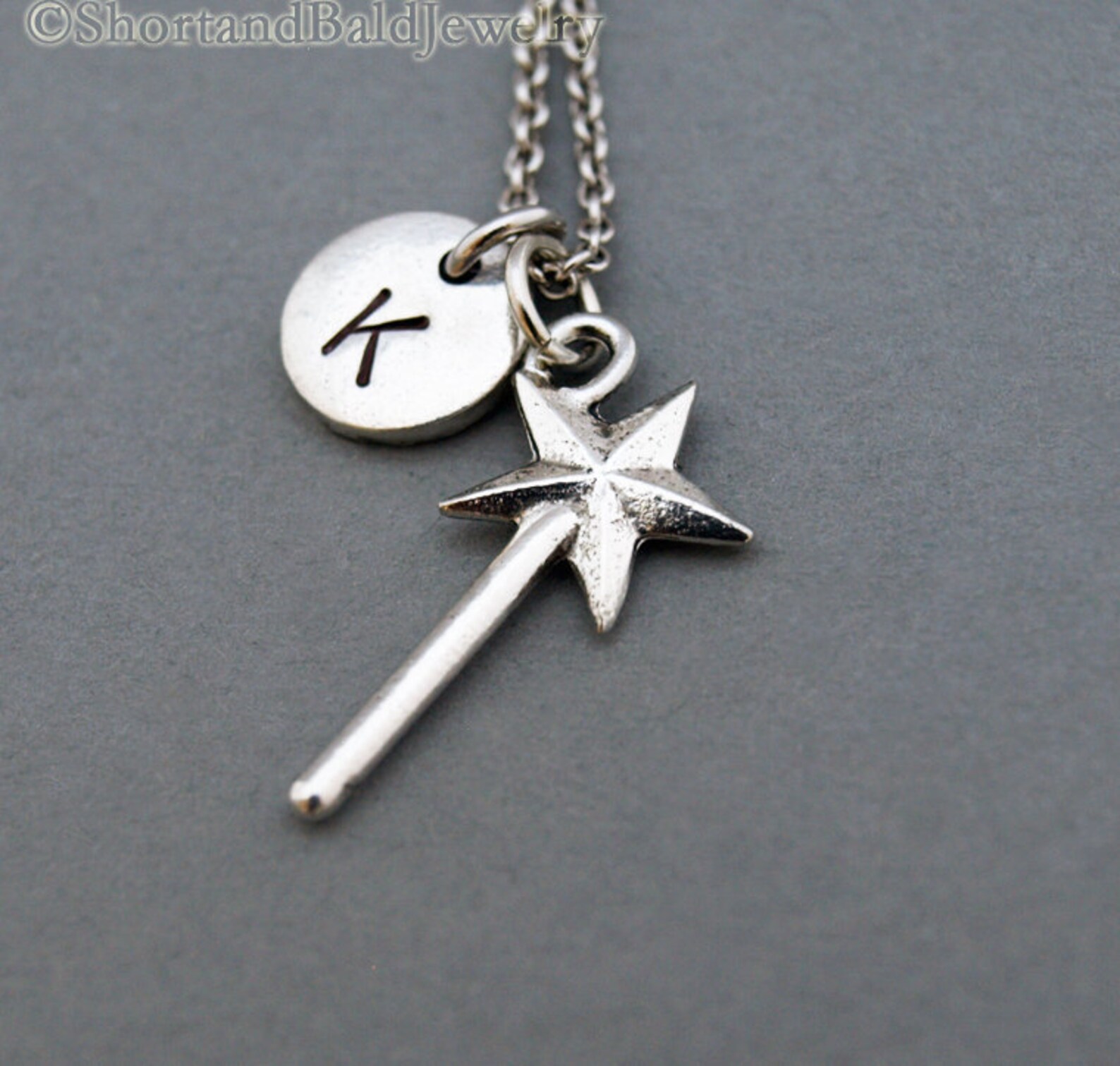 Magic Wand Necklace, Fairy Wand Charm, Wand, Silver Wand Charm, Fairy ...