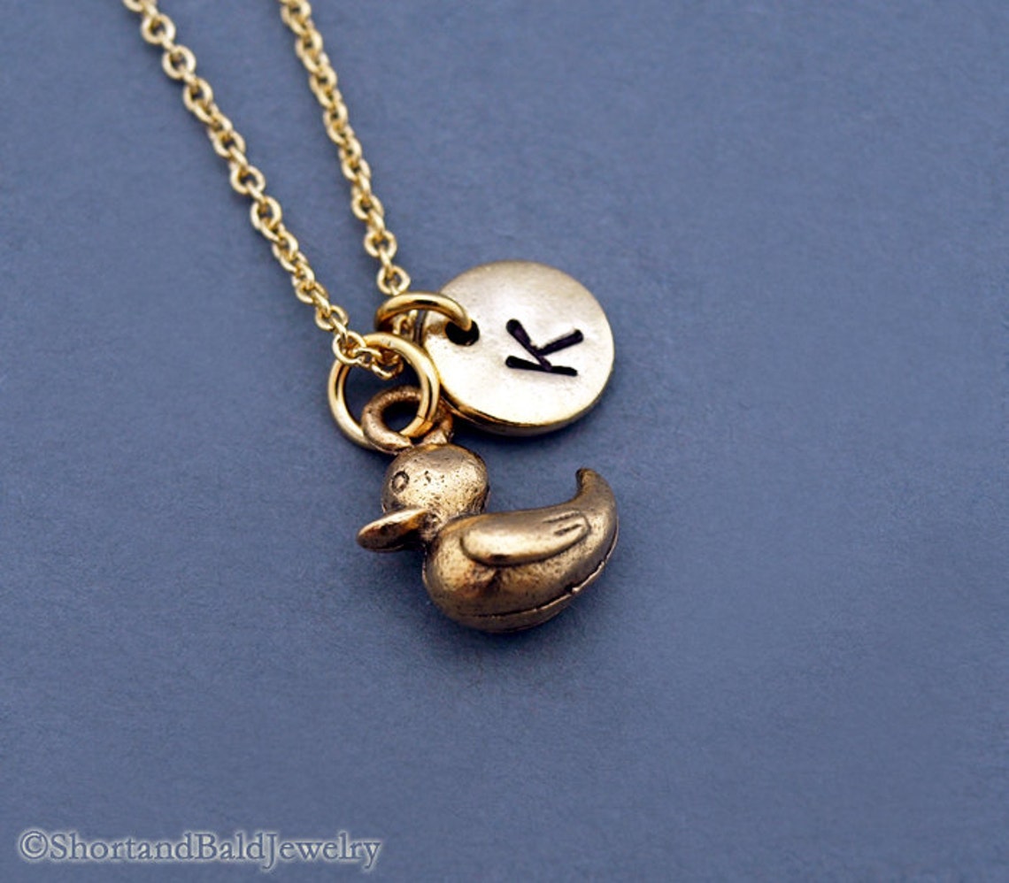 Rubber Duck Necklace Baby Duck Gold Rubber Duck Toy Duck | Etsy