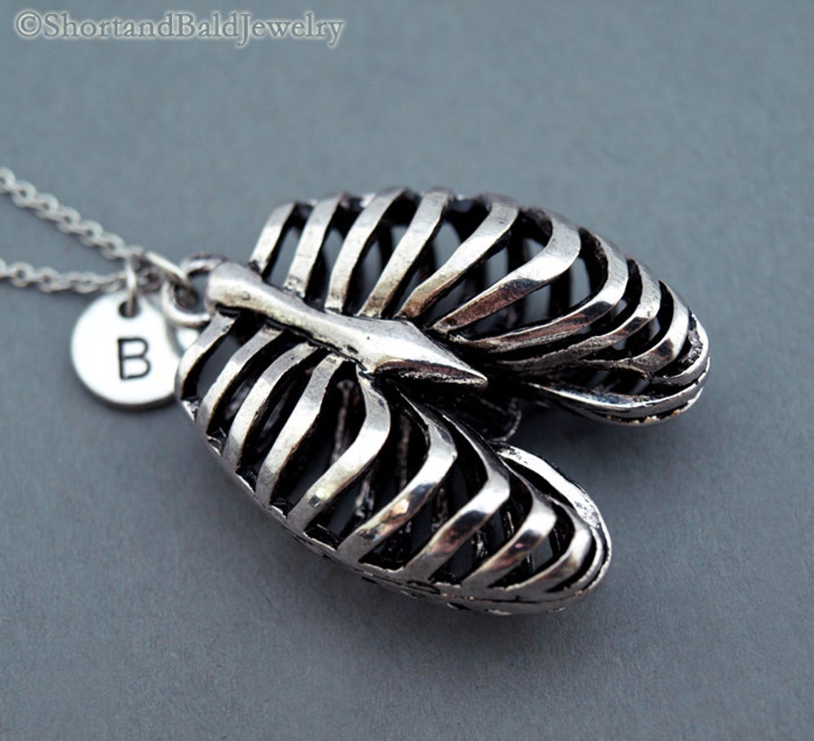 Rib Cage Necklace Rib Cage Charm Anatomy Charm Anatomy - Etsy