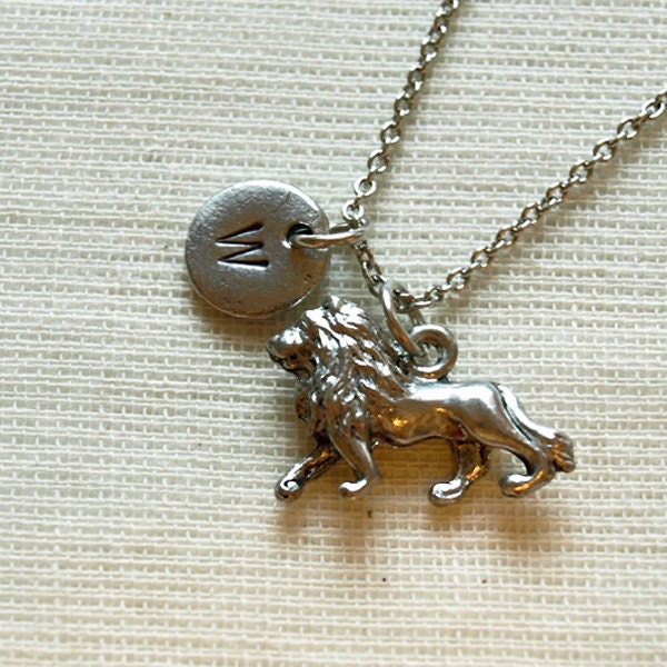 Lion Necklace Silver Lion Charm Jewelry Silver Lion - Etsy