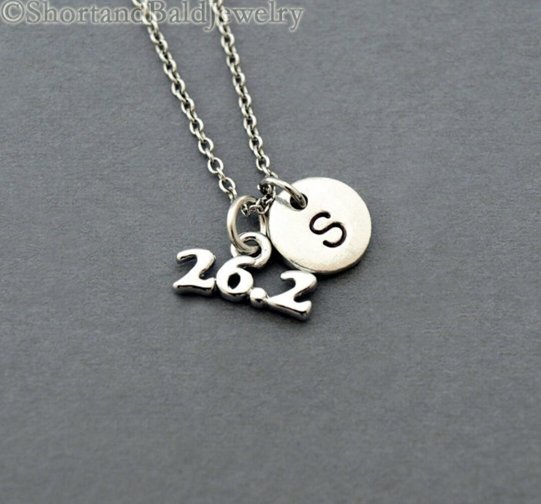 26.2 Marathon, Marathon, Marathon Running, 26. 2, Initial Necklace ...