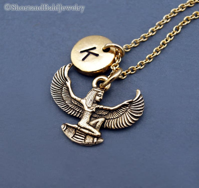 Isis Halskette Ägyptische Göttin Isis Gold Isis Geflügelte - Etsy.de
