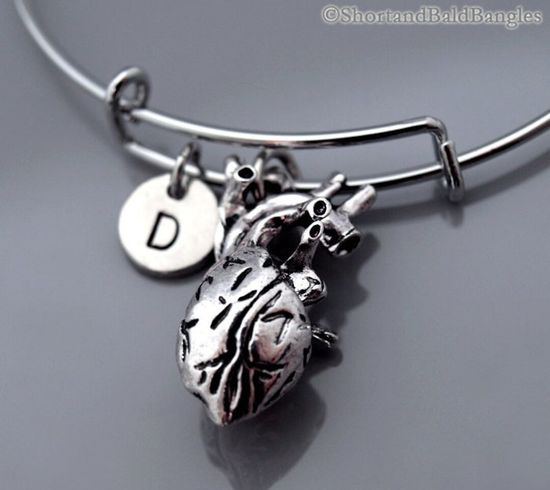 Human Heart Bracelet, Human Heart Bangle, Anatomy Charm, Anatomy ...