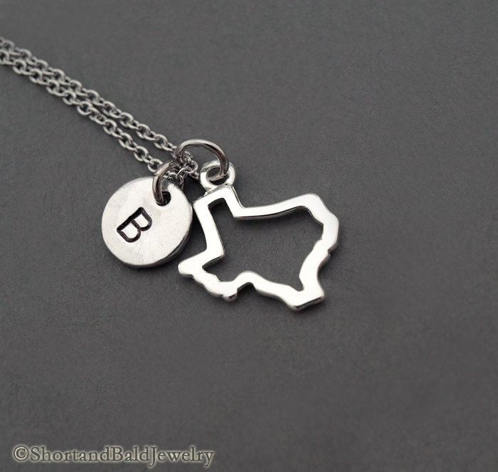 Texas Necklace, Texas Outline, Texas State Charm Necklace, Antique ...
