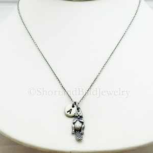 Beaver Necklace, Beaver Charm, Initial Necklace, Initial Hand Stamped ...
