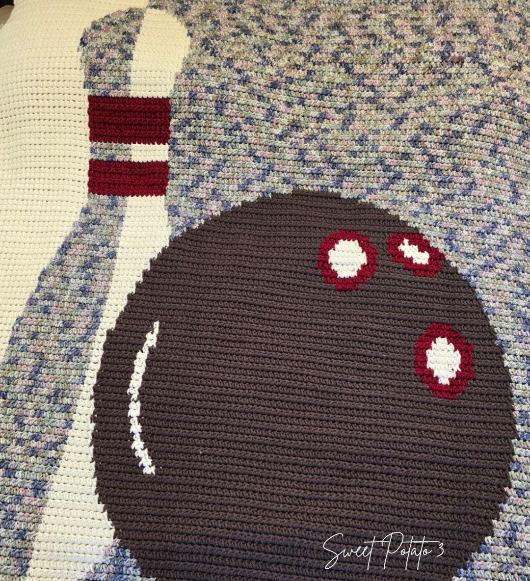 Bowling Crochet Blanket Pattern: Graph Throw (PDF Download), Bowling ...