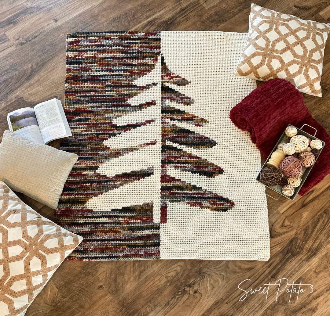 Forest Pines Crochet Blanket Pattern: Woodland Tree Throw (PDF Pattern ...