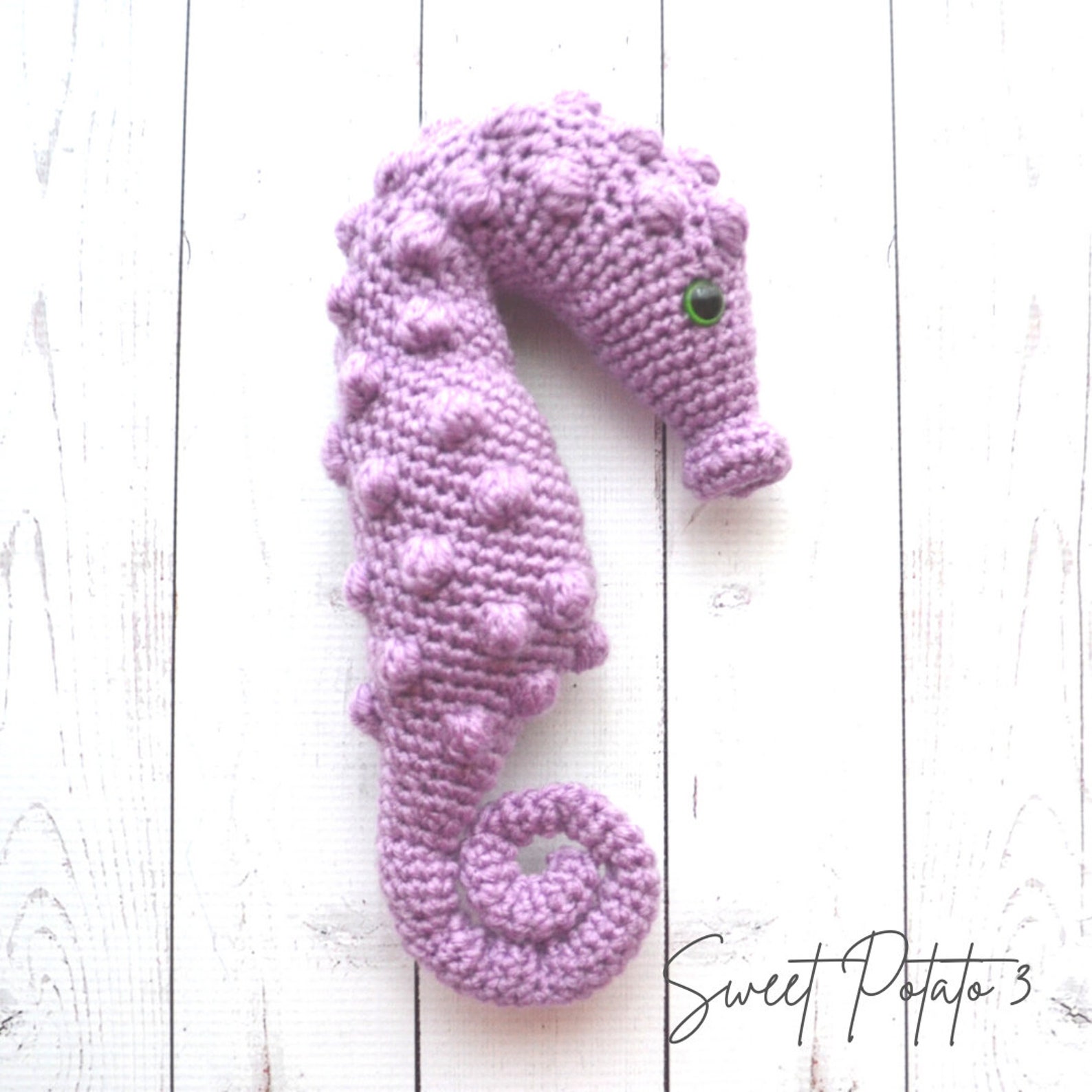 Pygmy Seahorse Stuffy - Stuffed Animal - Crochet Pattern, Ocean Life ...