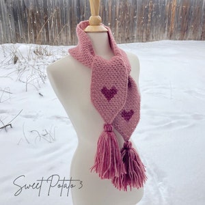 Hearts of Love Scarf - Crochet Pattern - Etsy