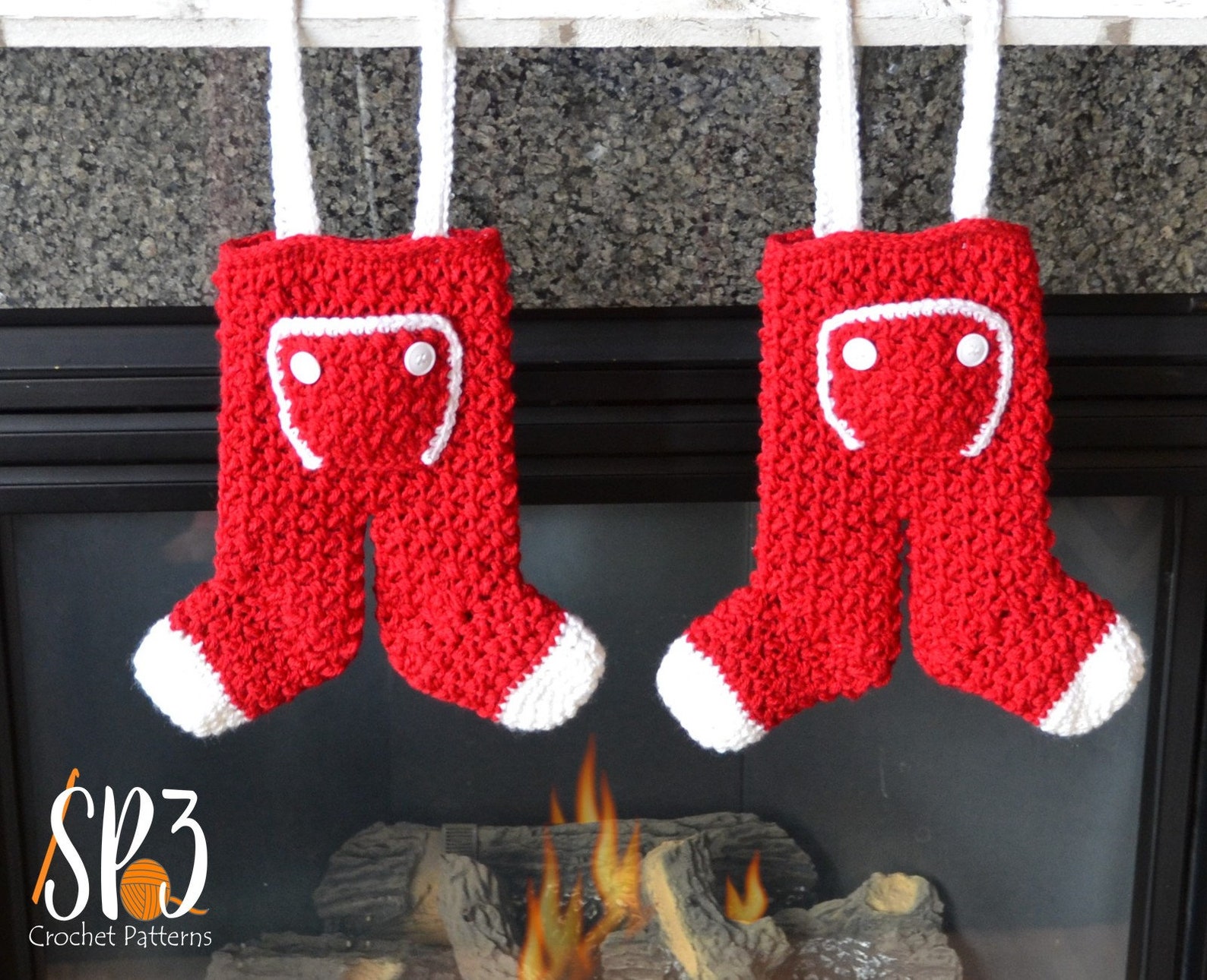 Long John Christmas Stocking Crochet Pattern: Holiday Mantel Decor (PDF ...