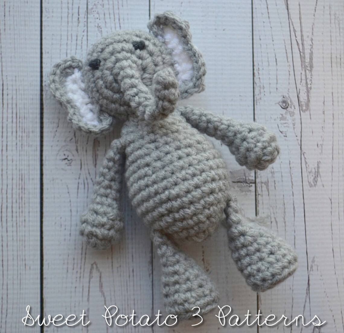 Elephant Stuffy Stuffed Animal Crochet Pattern - Etsy