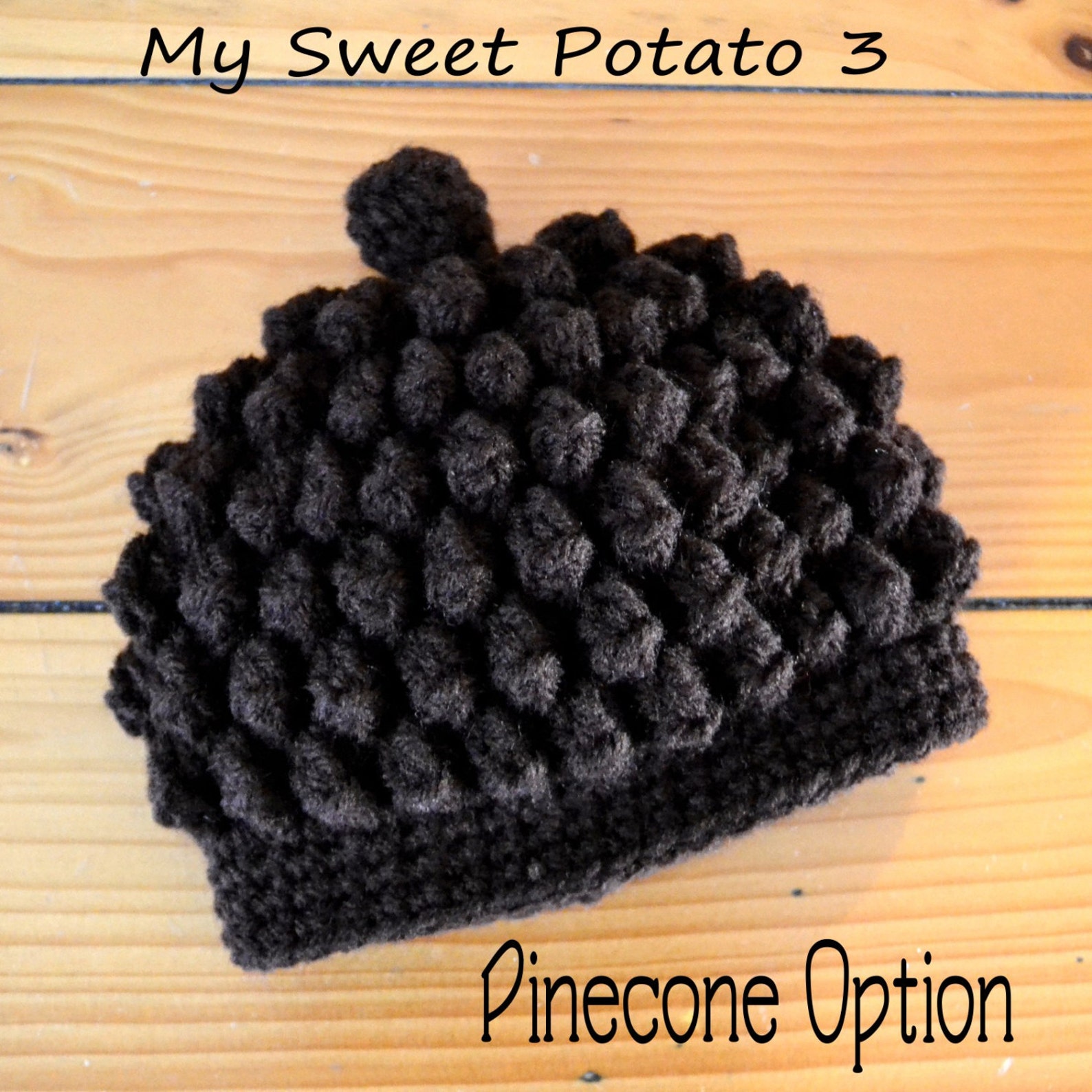Acorn / Pinecone Hat Crochet Pattern Textured Crochet Hat | Etsy Canada