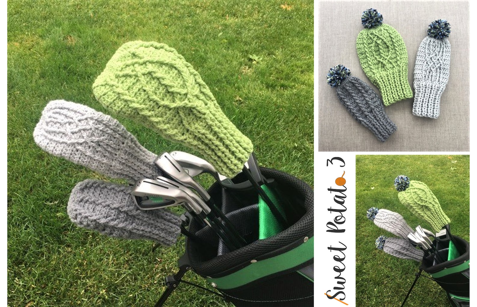 Cable Golf Club Covers Crochet Pattern Driver Cover Hybrid | Etsy Canada
