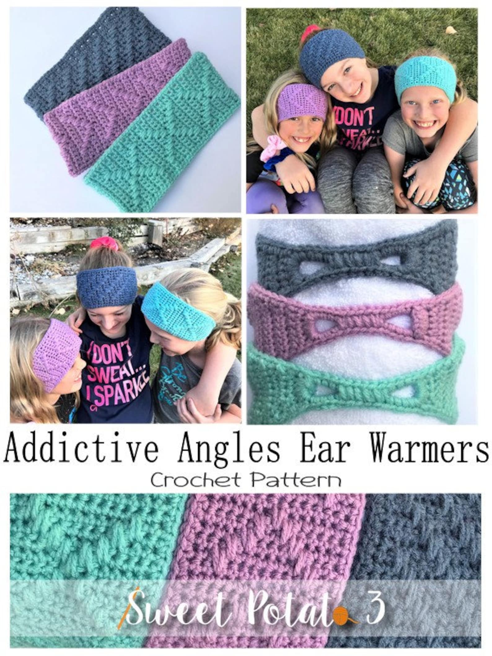 Addictive Angles Ear Warmer Crochet Pattern | Etsy